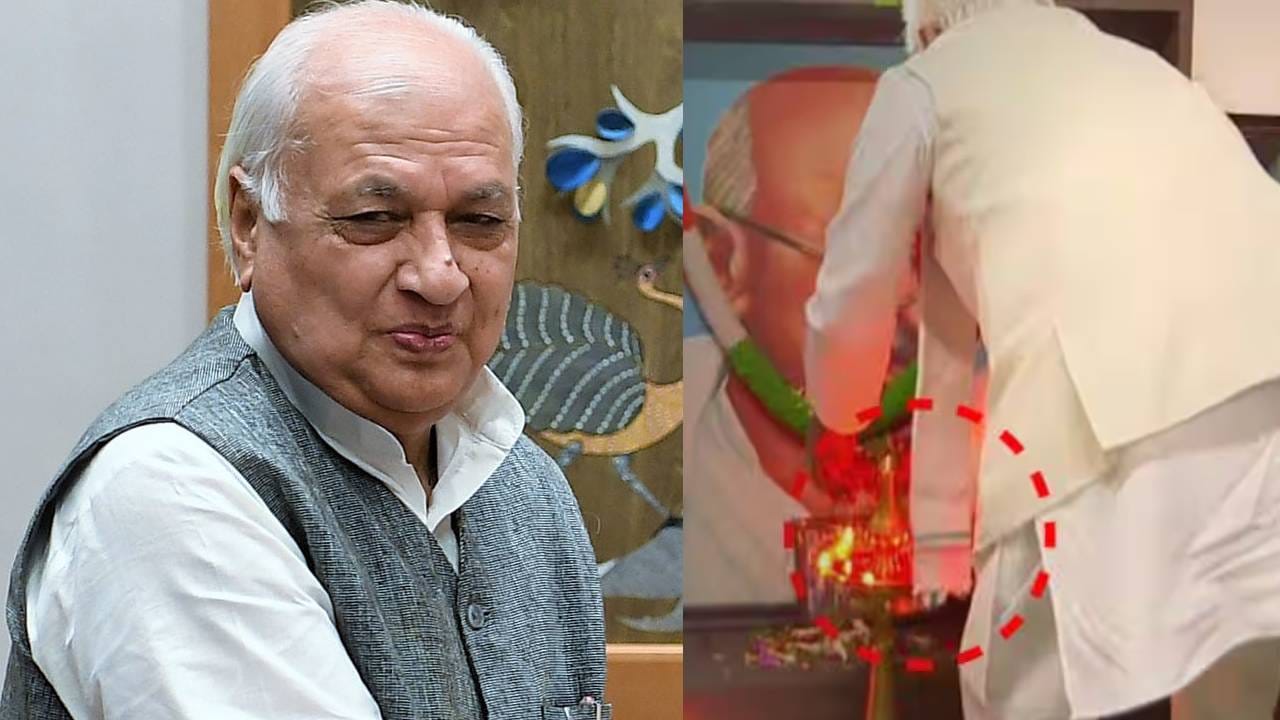 ഗവർണർ ആരിഫ് മുഹമ്മദ് ഖാന്റെ ഷാളിന് തീപിടിച്ചു; അപകടം ഉണ്ടായത് ഗാന്ധിജിയുടെ ചിത്രത്തിൽ പുഷ്‌പങ്ങ ...